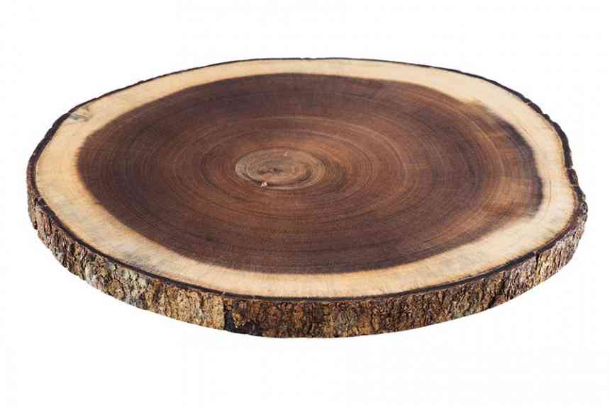Venta online de TABLA REDONDA MADERA ACACIA 30X28.5CM - 00896